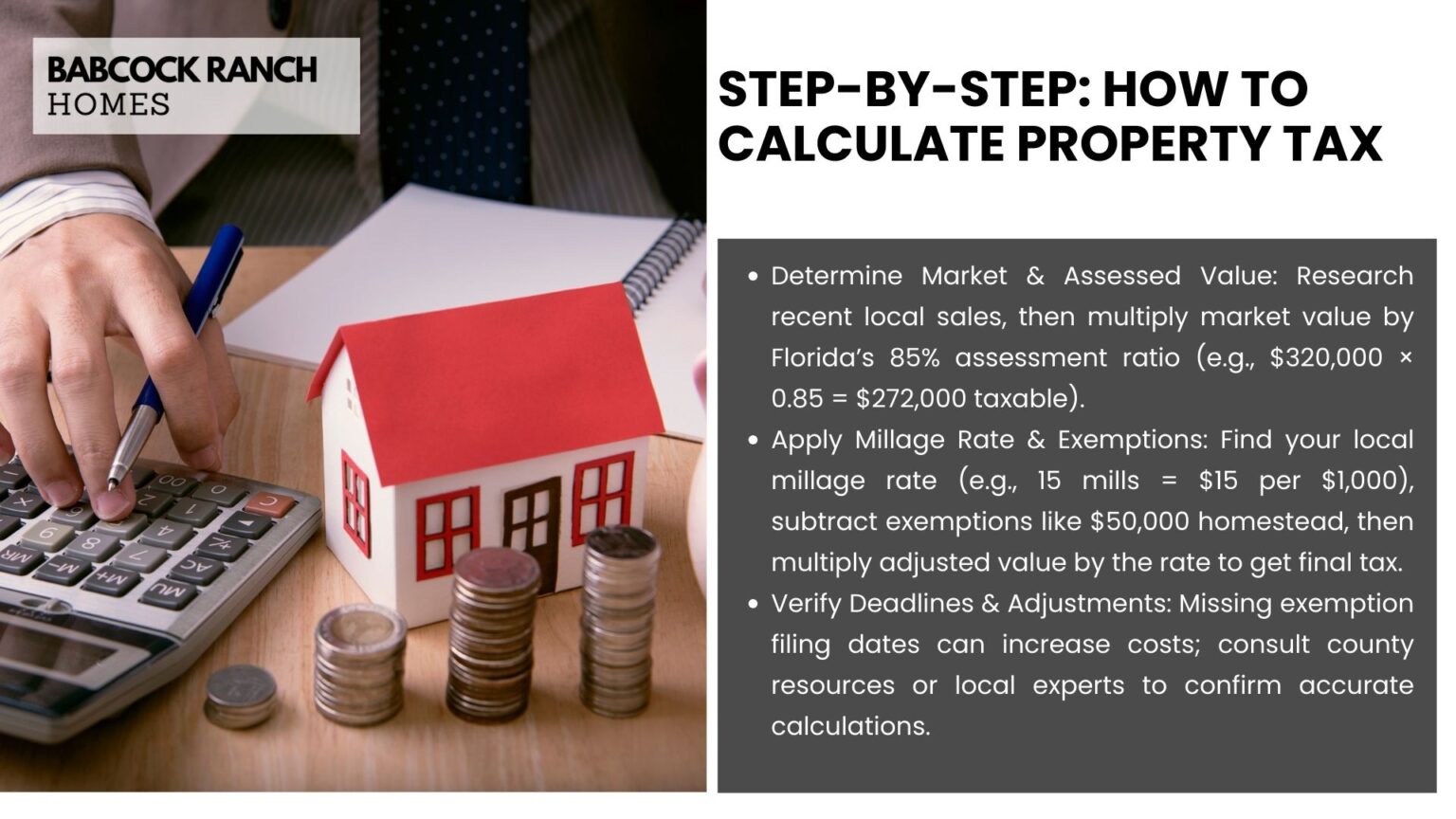 How to Calculate Property Tax for Your Babcock Ranch Home