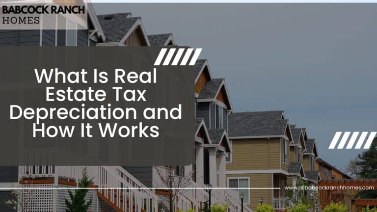 What Is Real Estate Tax Depreciation and How It Works - Babcock Ranch